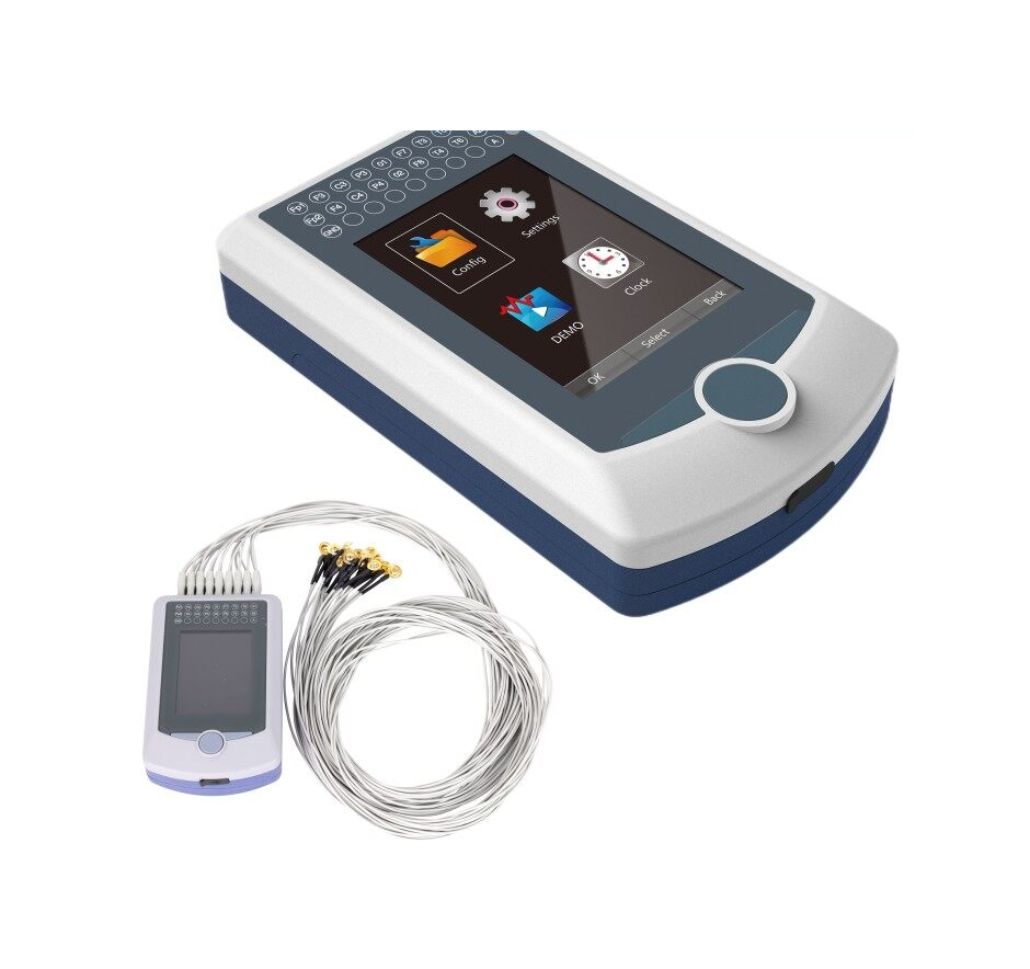 Electroencefalograma EEG de mapeo eléctrico cerebral digital de 16 ...